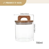 Glass Canister Glass Tea Container Clear Storage Canister Glass Jar ...