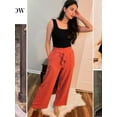 Anygrew Women Casual Wide Leg Pants High Waisted Business Work Casual ...