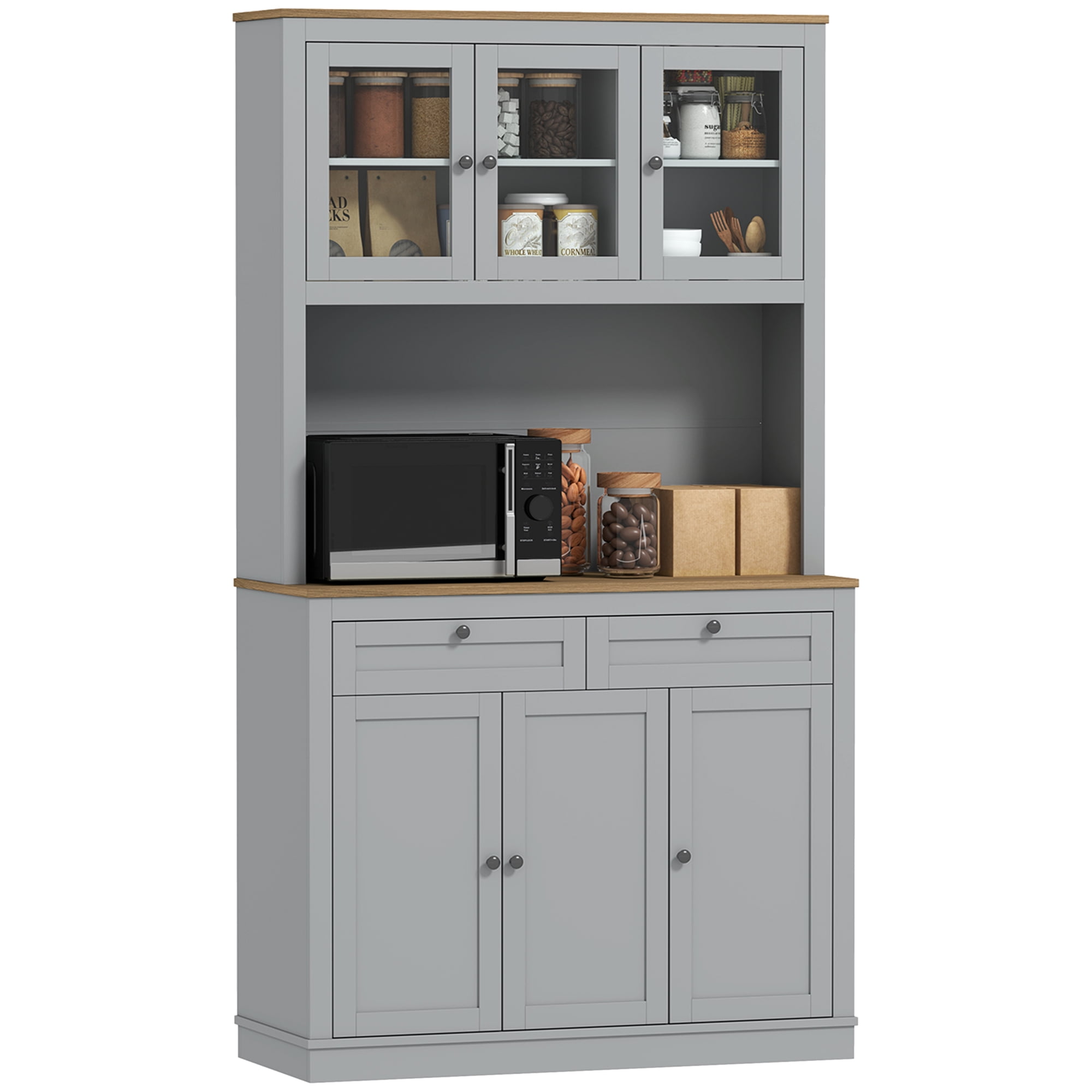 Click here for Homcom 71 Pantry Cabinet W/ Microwave Space Buffet... prices