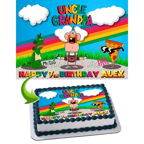Uncle Grandpa - Edible Cake Topper - 11.7 x 17.5 Inches 1/2 Sheet ...
