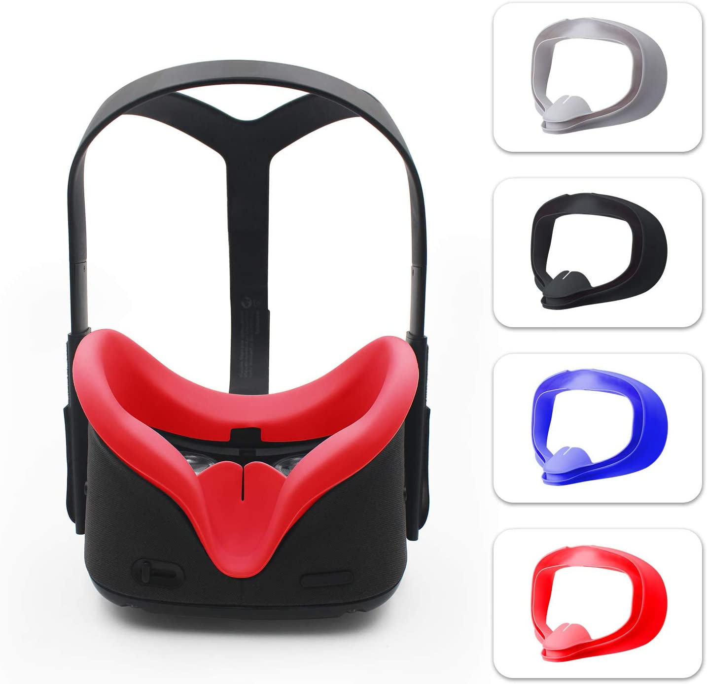 AMVR VR Silicone Protective Facial Pad & VR Lens Cover for Oculus Quest ...