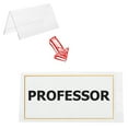 Clear Plastic Name Plates for Desk 6pcs V Shape Blank Nameplate Display ...