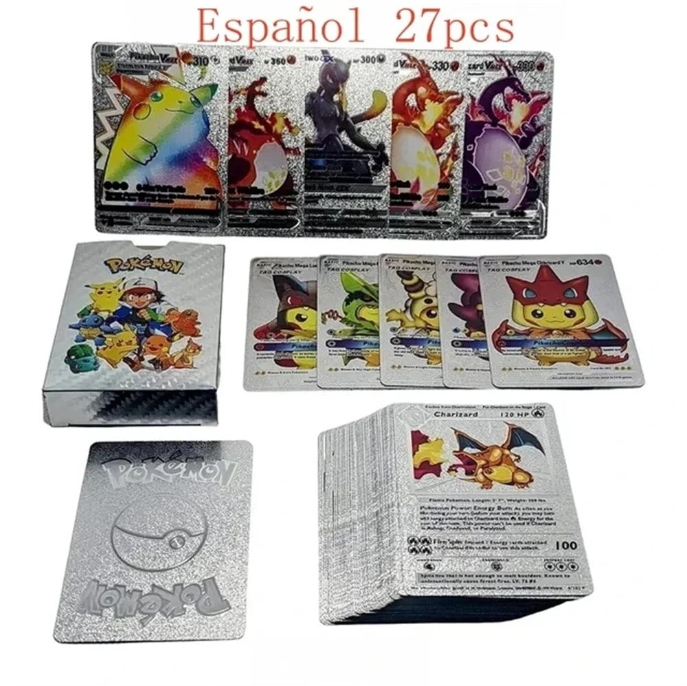 Cartas de Pokémon para jugar en inglés, español, francés, Charizard ...