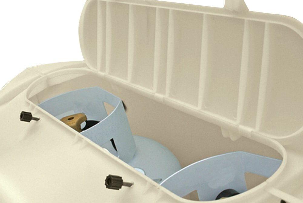 Camco 40532 Propane Tank Cover, Colonial White - Fits A 30lb. Steel ...