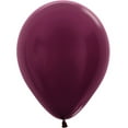 11 inch Sempertex Metallic Burgundy Latex Balloons (100 Pack) - Party ...
