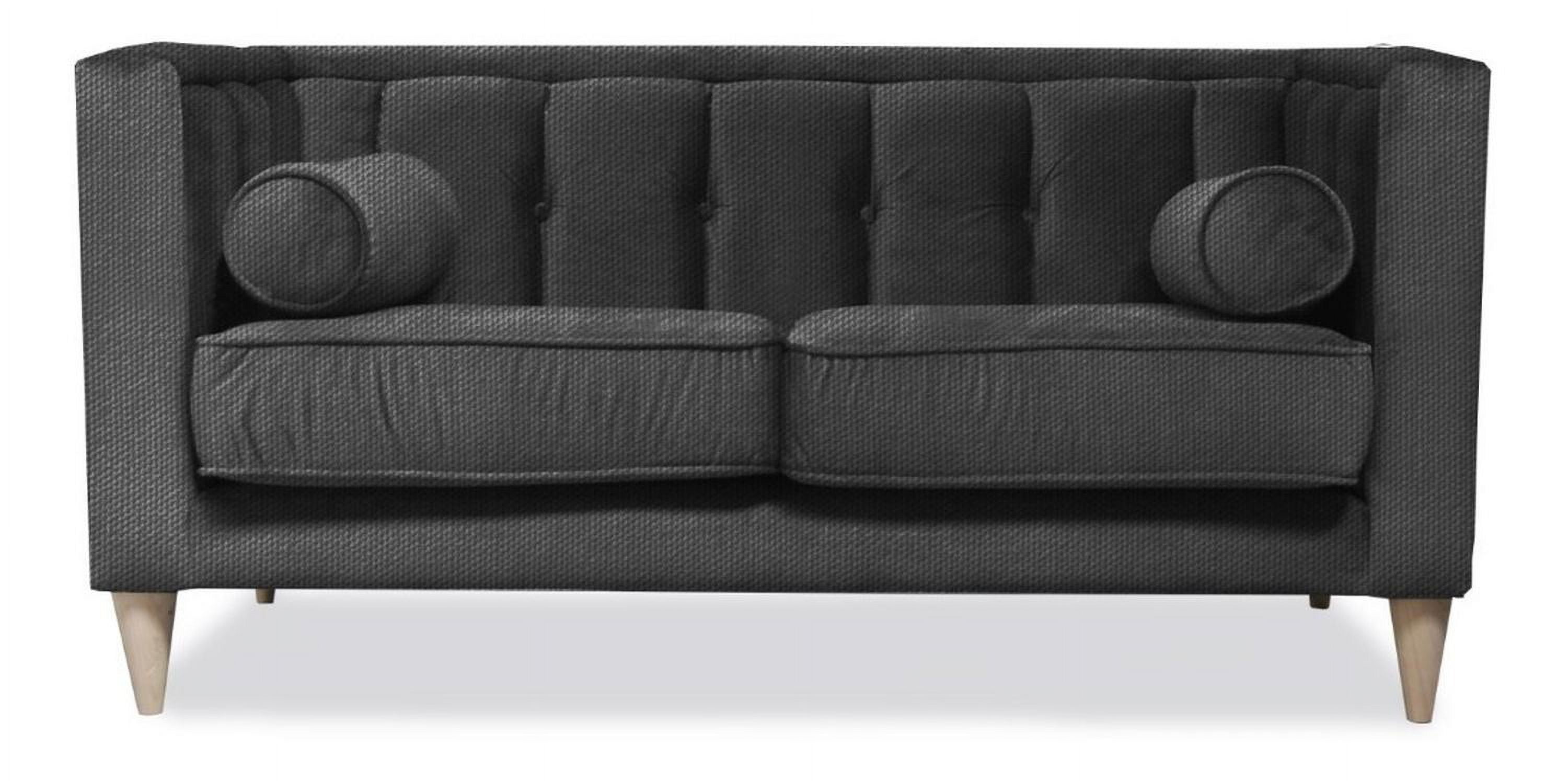 Love Seat Poole SofaMatch, Tela Quantum, Patas Natural gris oscuro ...