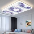 Ceiling Light Cover for Classroom, Purple Rose Magnetic Fluorescent ...