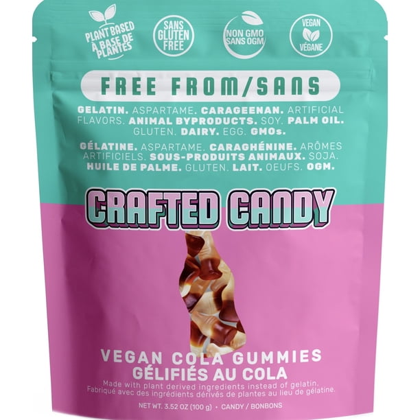 Crafted Candy Vegan Cola Gummies, Vegan Plant Based Cola Gummies ...