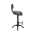 Home Square Tractor Seat Stool with Back in Black - Set of 3 - Walmart.com