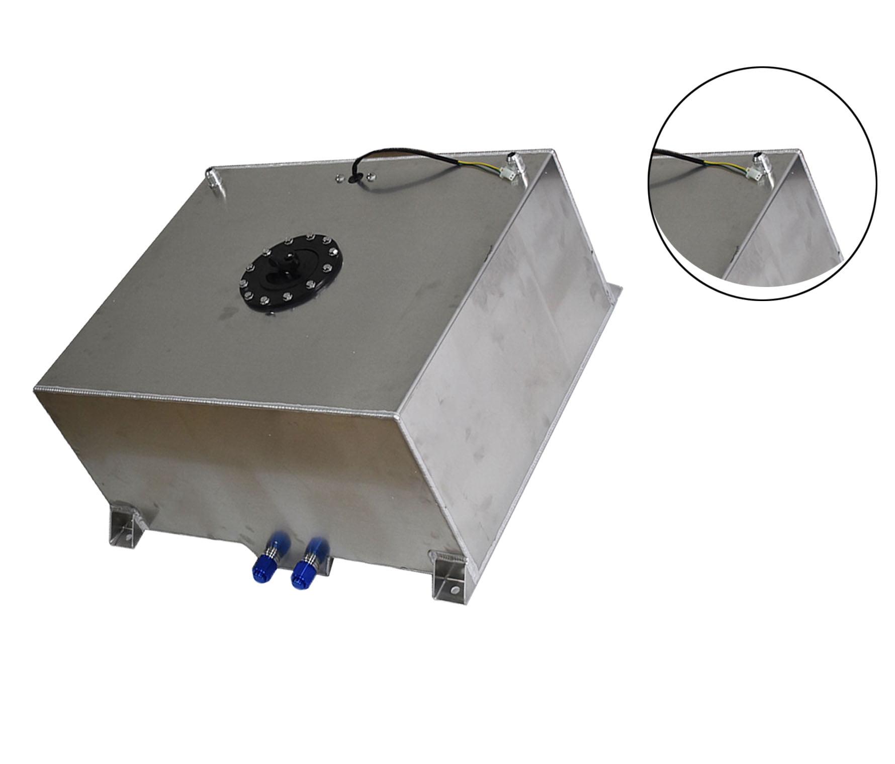 Fuel Cell Tank 20 Gallon Lightweight Polished Aluminum Race Drift w ...