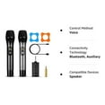 Wireless Microphone with Bluetooth, Professional UHF Dual Handheld ...