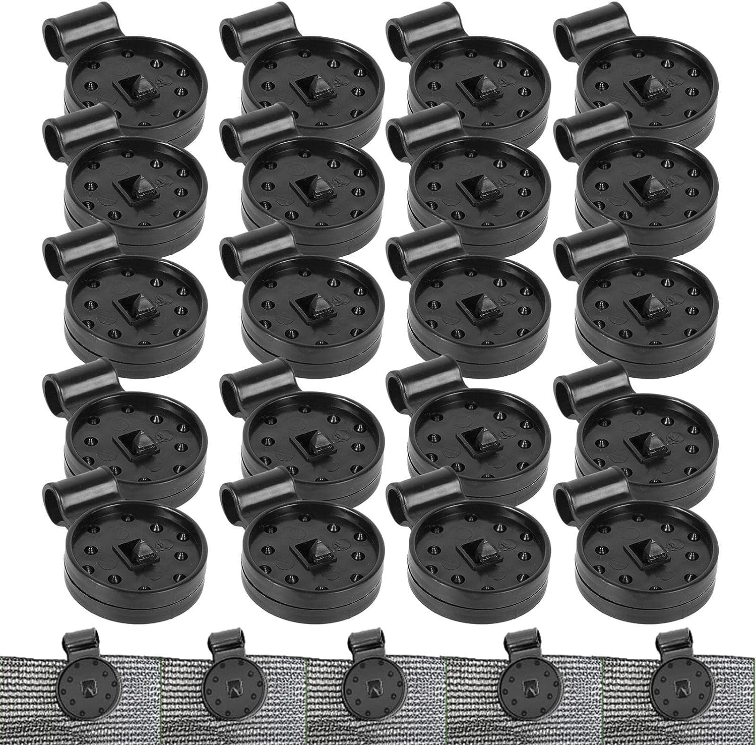 Shade fabric plastic clips, garden clips, black shade net clips for ...