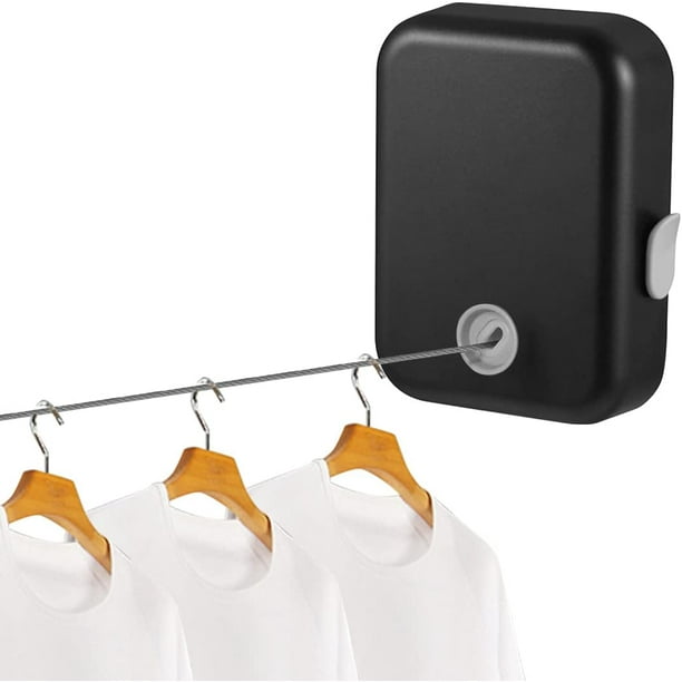 (Black) Indoor Retractable Laundry Drying Rack - Invisible Telescopic ...