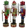 Nutcracker Factory Set of 3 Red Sequin Jacket Wooden Christmas ...