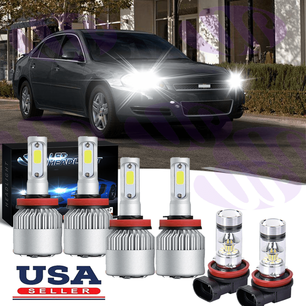 6x LED COB High/Low Beam + Fog 6K Bulb For Nissan Pathfinder 2015 2016 ...