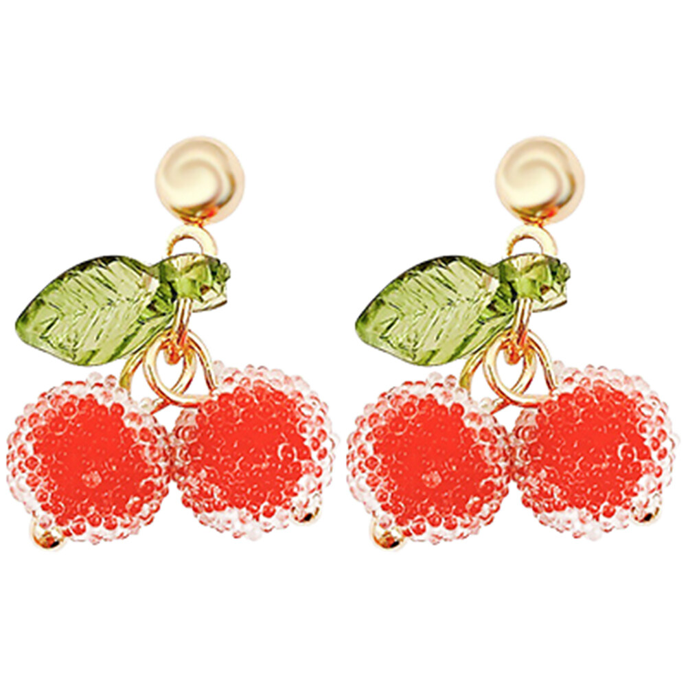 NUOLUX 1 Pair Cherry Earrings Lovely Cherry Ear Drop Women Cherry ...