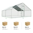 Gymax Large Walk In Chicken Coop Run House Shade Cage 13'x13' with Roof ...
