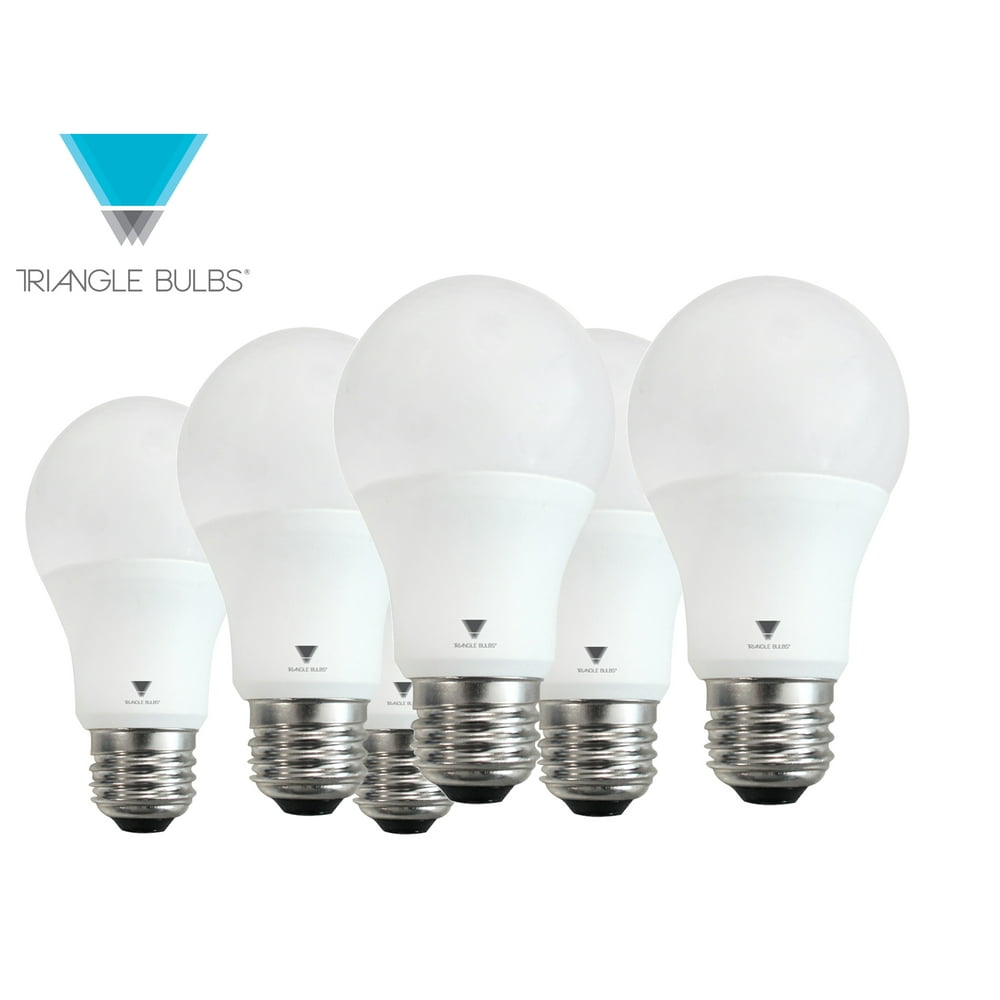 Triangle Bulbs LED Light Bulbs A19 LED 60 Watt Equivalent Soft White ...