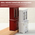 Miniature Wooden Bookcase Shelf Dolls House Bookshelf Toy Pretend Play ...