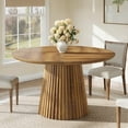47 Inch Round Dining Table for 4-6 People Wood Farmhouse Kitchen Table ...