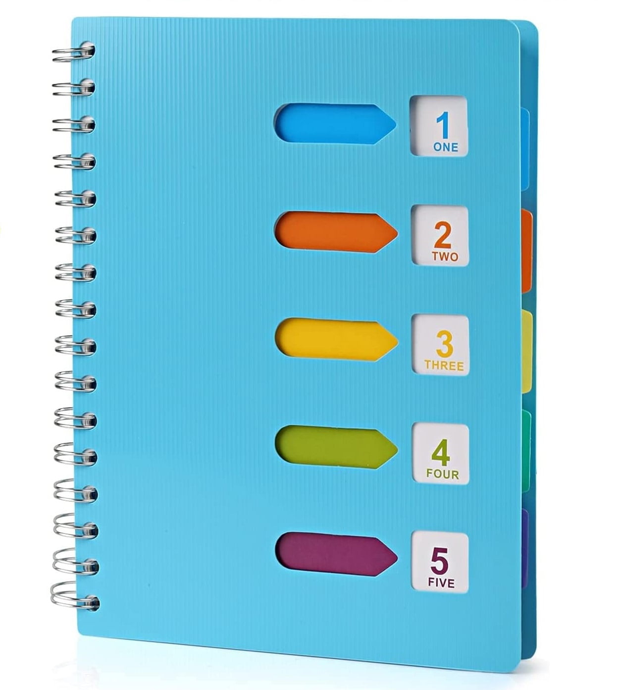 5 Subject Spiral Notebook with Divider Tabs, A5 Wide Ruled 5.7 5 Subject Spiral Notebook with Divider Tabs, A5 Wide Ruled 5.7