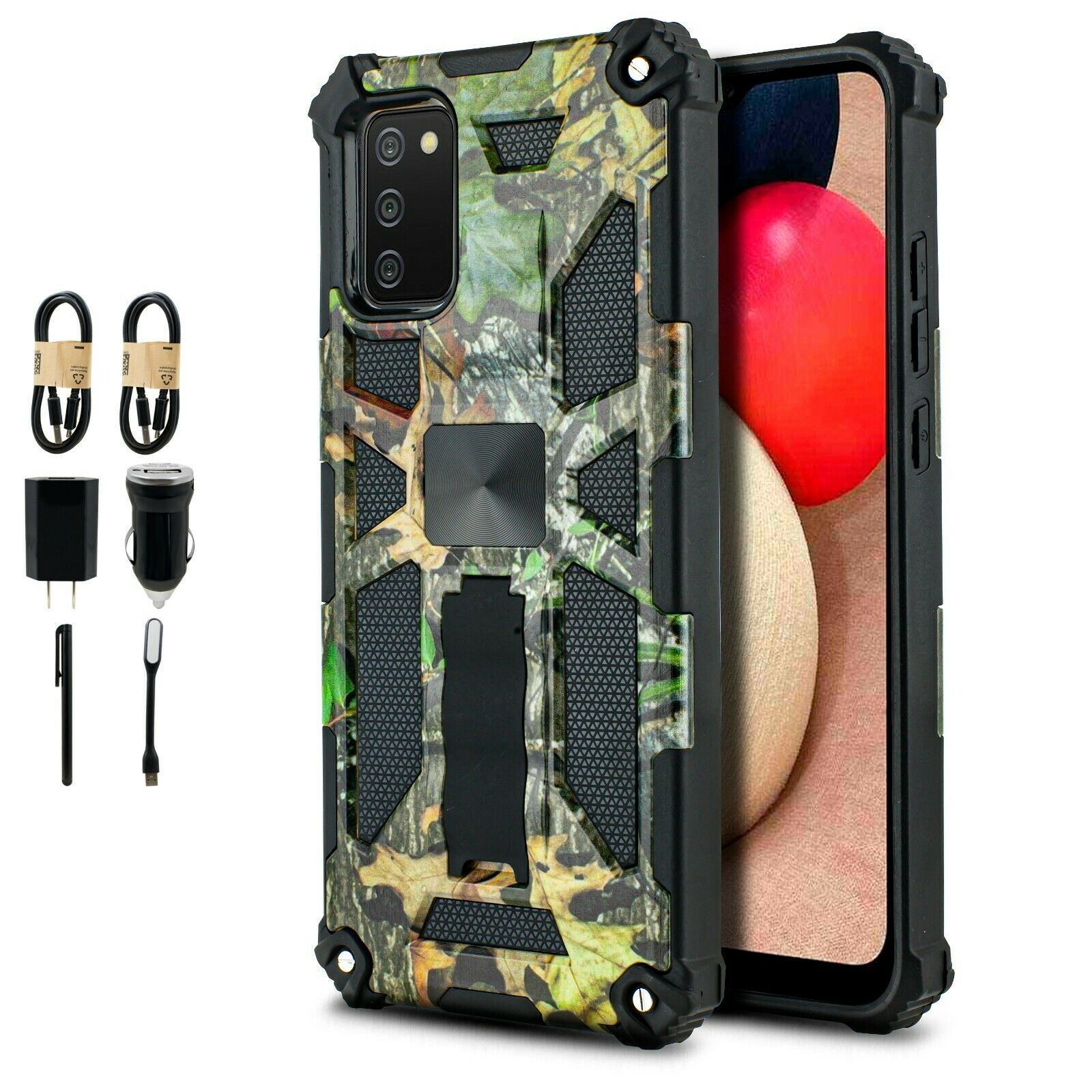 Value Pack + for Samsung Galaxy A02S with Tempered Glass Hybrid Phone ...