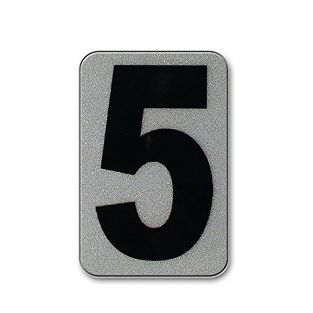 Individual Reflective Aluminum Numbers/Letters, Sticks to Concrete ...