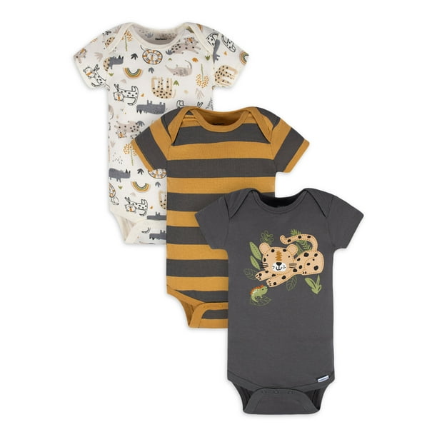 Gerber Baby Boy Bodysuit, 3-Pack, Sizes Preemie -12 Months - Walmart.com