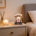 Zeiyignr Highland Cow Figurine for Book Shelf Decor, Highland Cows ...
