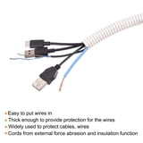 Split Wire Loom Tubing PE Corrugated Pipe Conduit 8M/26ft Length 17x21 ...