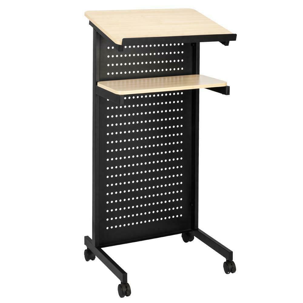 Rolling Podium Presentation Lectern Mobile Stand Up Office Furniture ... Rolling Podium Presentation Lectern Mobile Stand Up Office Furniture ...