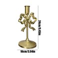 Vintage French Iron Bow Candlestick, 24cm Height, Elegant Retro Style ...