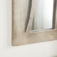 DecMode 36" x 44" Cream Window Pane Inspired Wall Mirror with Arched ...