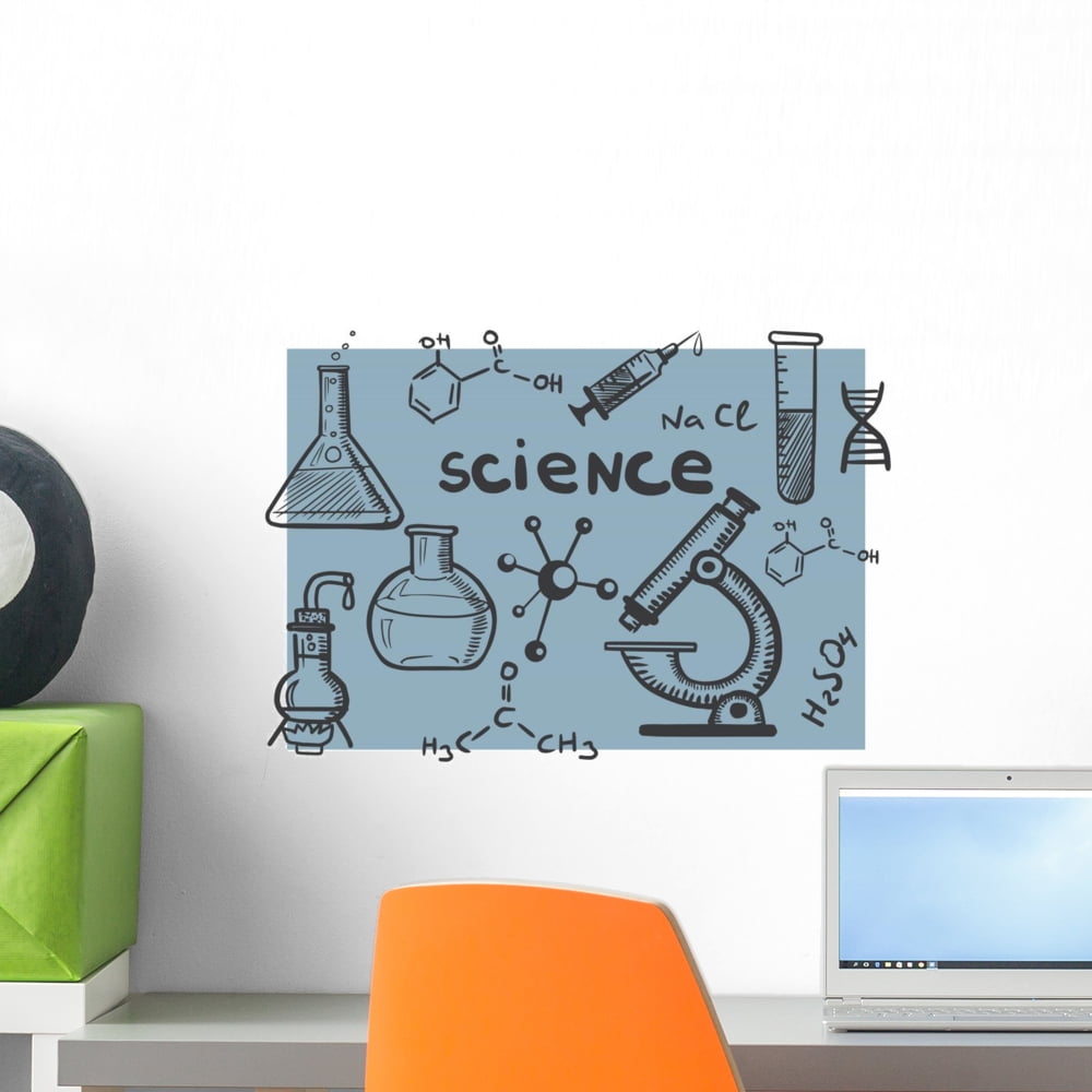 Chemistry and Science Concepts Wall Mural by Wallmonkeys Peel and Stick ...