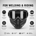 Extra Thick Detachable Full Face Goggle Mask, Anti-Dust, Anti-Fog HD ...
