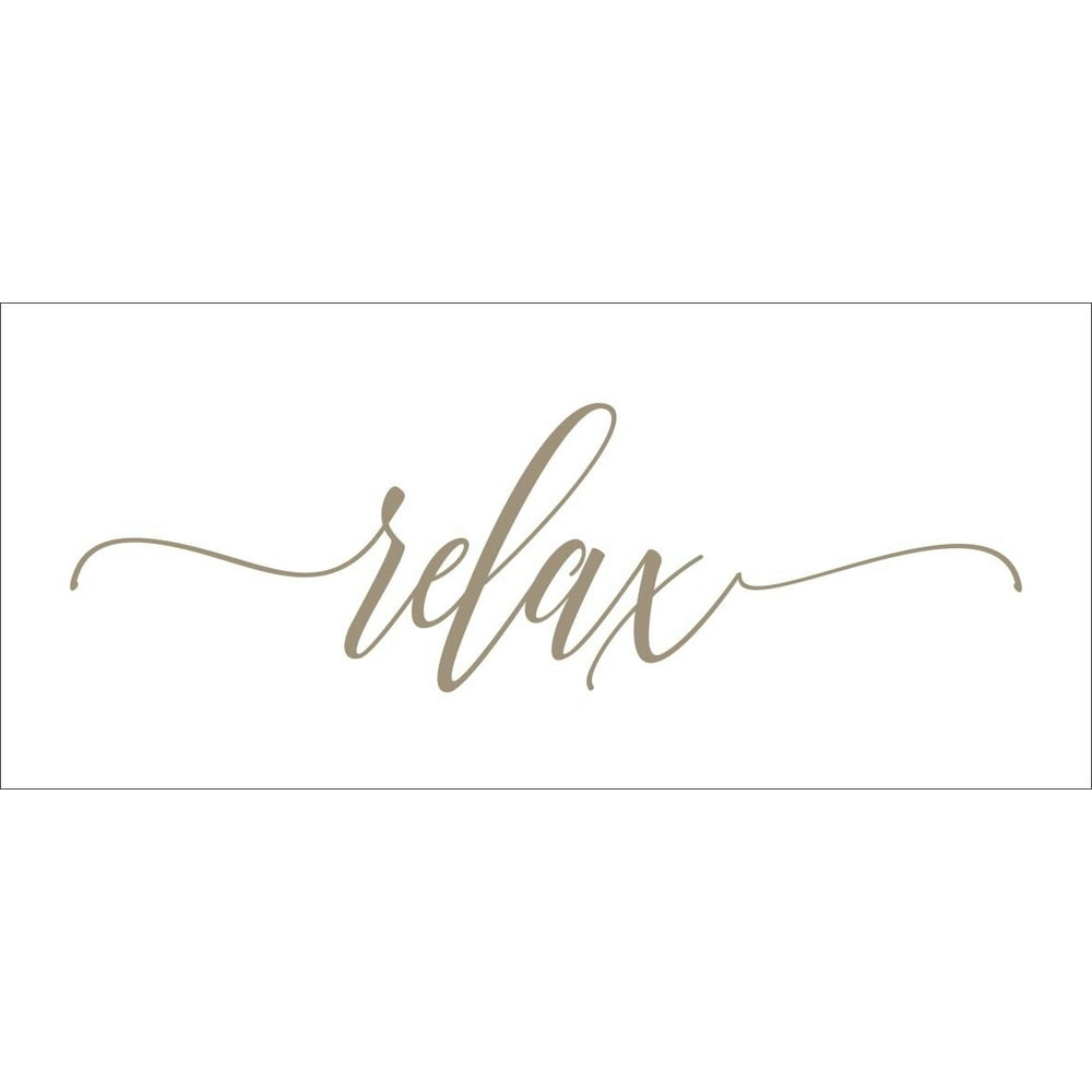 Bathroom Wall Decor Relax Cursive Lettering Bath Wall Decals Stickers ...