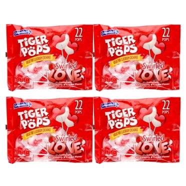 Tiger Pops Assorted Fruit Flavor Lollipops - 2LB Bag with Vibrant ...