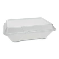 SmartLock Foam Hinged Containers Large, 3-Compartment, 9 x 9.25 x 3.25, White, 150/Carton ...