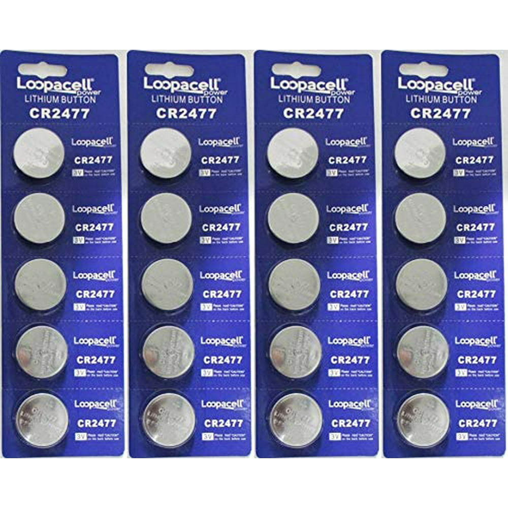 Loopacell CR2477 2477 3V Lithium Cell 20 Batteries - Walmart.com ...