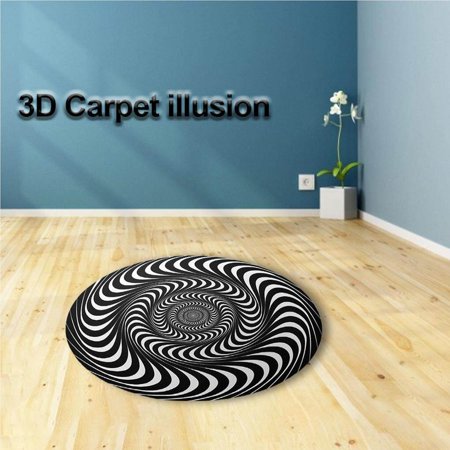 wolftale Vortex Illusion Rug 3D Optical Illusion Rug 3D Illusion Carpet ...