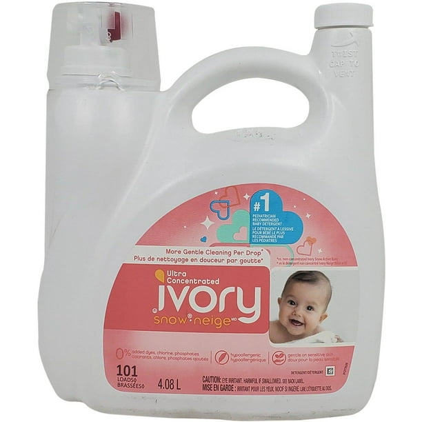 Ivory Snow Ultra Concentrated Hypoallergenic Baby Liquid Detergent 101 ...