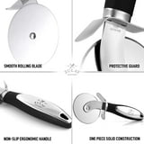 Zulay Kitchen Large Pizza Cutter Wheel, Sharp Cutting Blade, Stainless ...