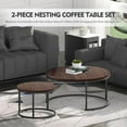 Set of 2 Round Coffee Tables Modern Accent Side End Table for Living ...