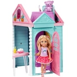 Barbie Club Chelsea Playhouse, 2-Story Dollhouse with Chelsea Doll ...
