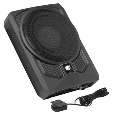 Pyle 8-Inch Low-Profile Amplified Subwoofer System 600 Watt Compact ...