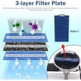 Turtle Tank Filter Aquarium Internal Filter for 3 to 20 Gallon Fish ...