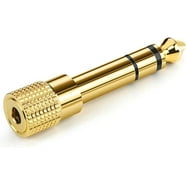 Premium Adapter Stereo Gold Plug 1/4" (6.3mm) Male to 1/8" (3.5mm ...