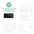 Blank A2 (4.25x5.5) Cards and Envelopes Stationery Set for DIY Greeting ...