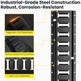 2 Pack 2' E-Track Rails with Screws, Heavy Duty Steel E Track Tie Downs ...