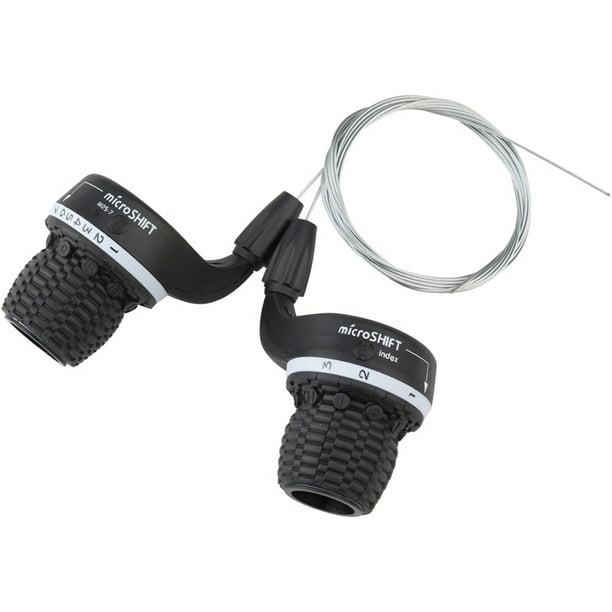 microSHIFT MS25 Twist Shifter Set, 7-Speed, Triple, Shimano Compatible ...
